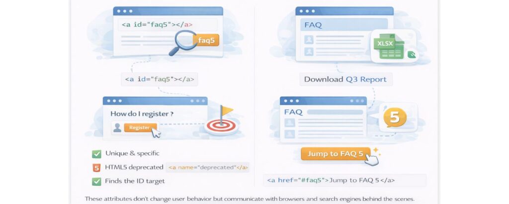 HTML Anchor Tag: Creating Hyperlinks and Jump Links